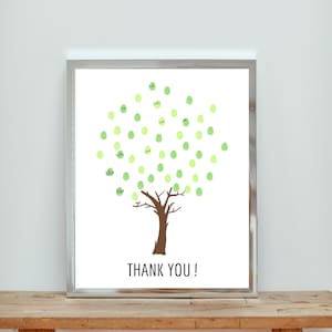 INSTANT DOWNLOAD | Thumbprint Tree | Thank You Gift | Gift for Teacher ...