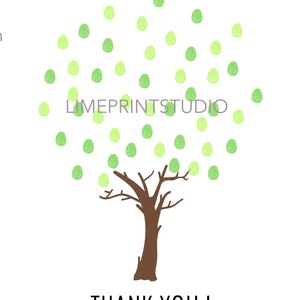 INSTANT DOWNLOAD | Thumbprint Tree | Thank You Gift | Gift for Teacher ...