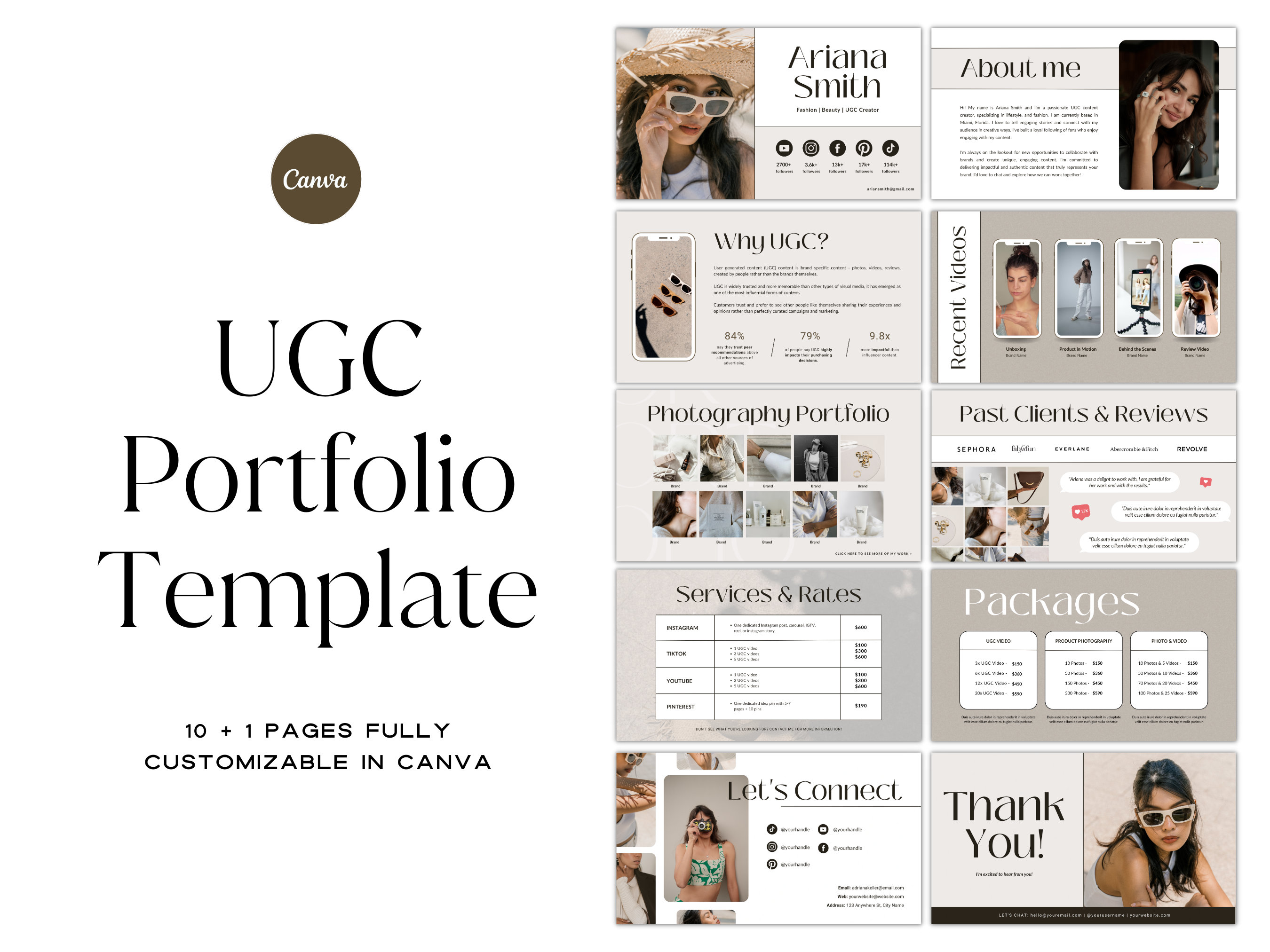 UGC Portfolio, UGC Portfolio Template, Portfolio Template, Ugc Template ...