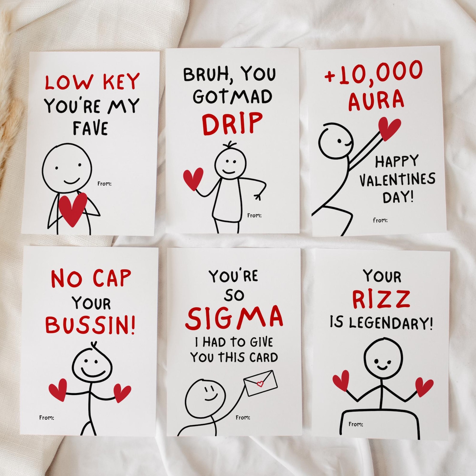 Kids Slang Valentine's Day Cards, Printable Funny Valentines Card ...