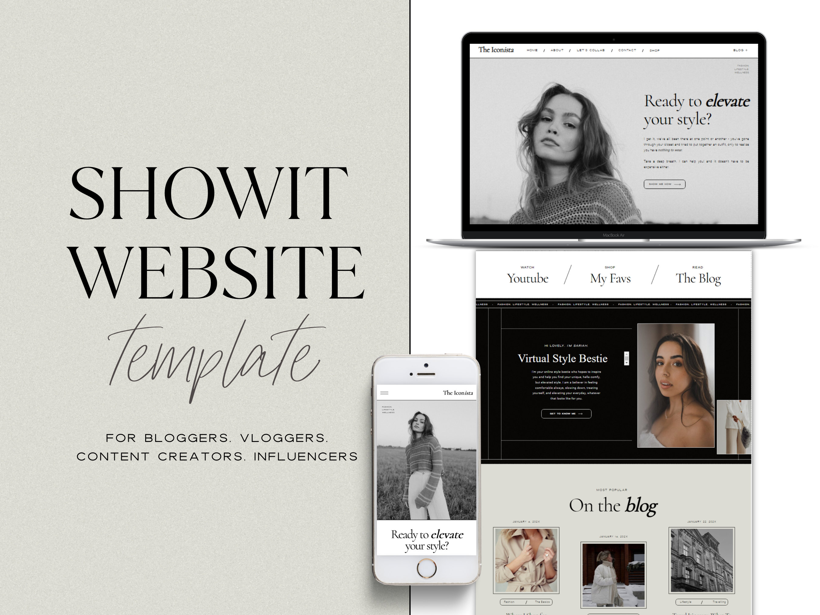 Showit Website Template Showit Template UGC Blogger - Etsy
