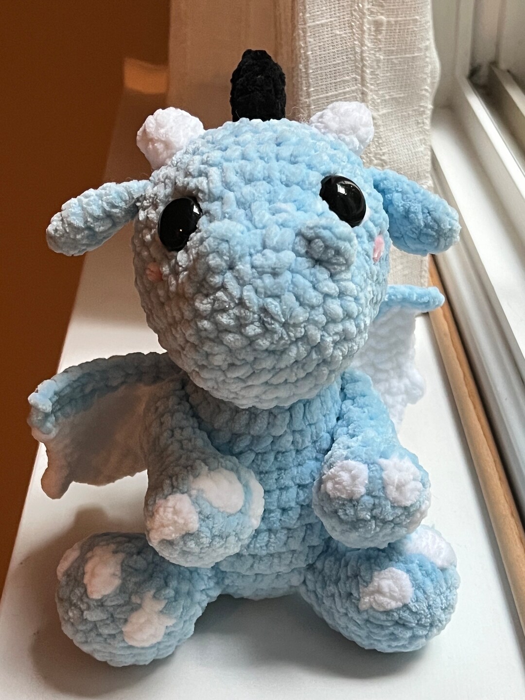 Crochet Blue Dragon Amigurumi Plushie FINISHED PHYSICAL PRODUCT - Etsy