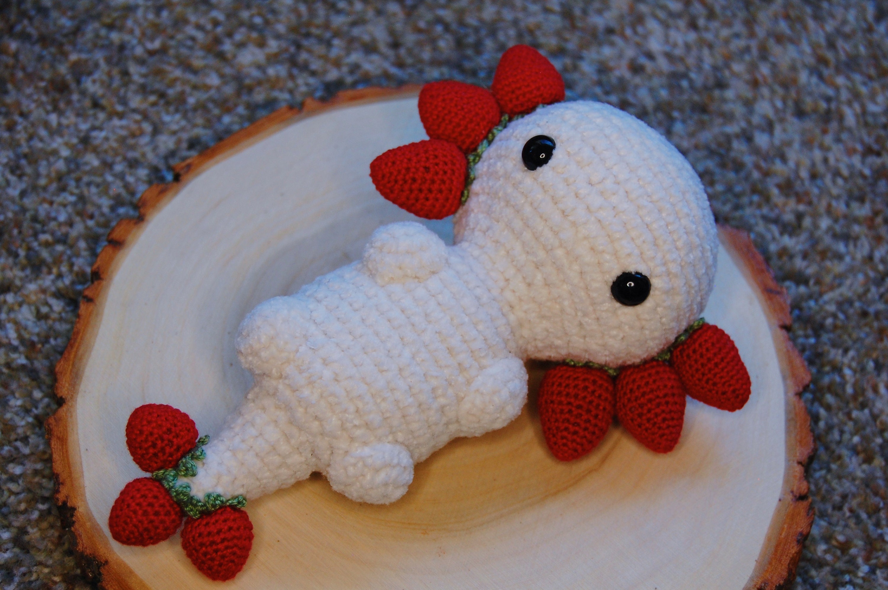 Crochet Strawberry Axolotl Amigurumi Plushie FINISHED PHYSICAL PRODUCT ...