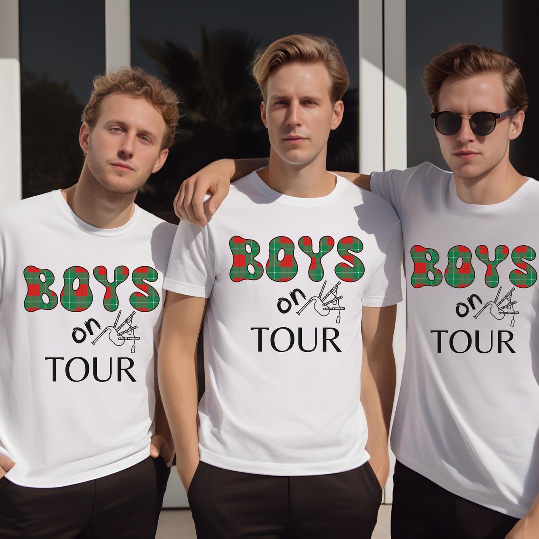 Scottish Stag Party Shirt Tartan Stag Night T-shirt Boys on Tour Custom ...