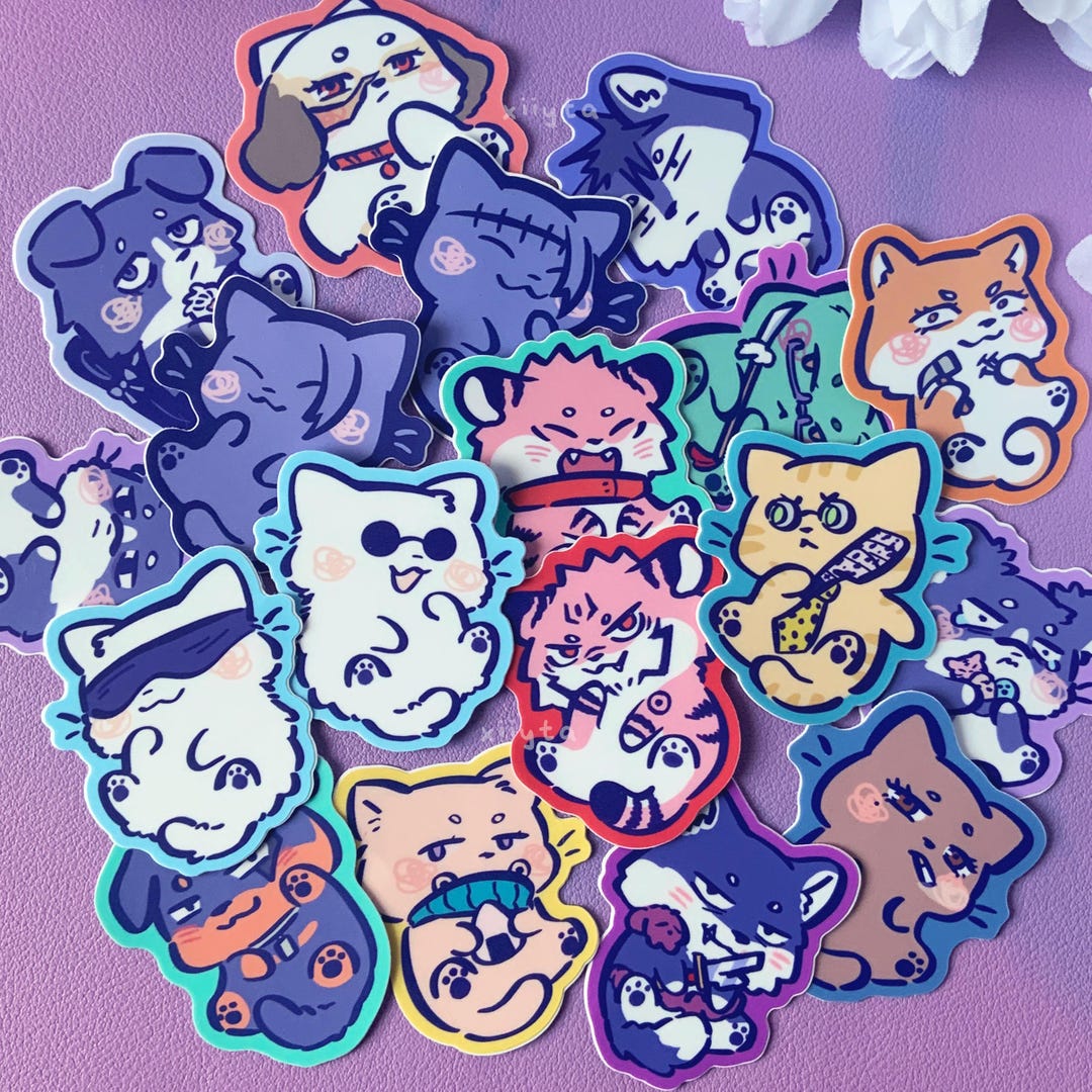 Sorcerer Dog and Cat Stickers | Cute 2 Inch Colored Border Sticker ...