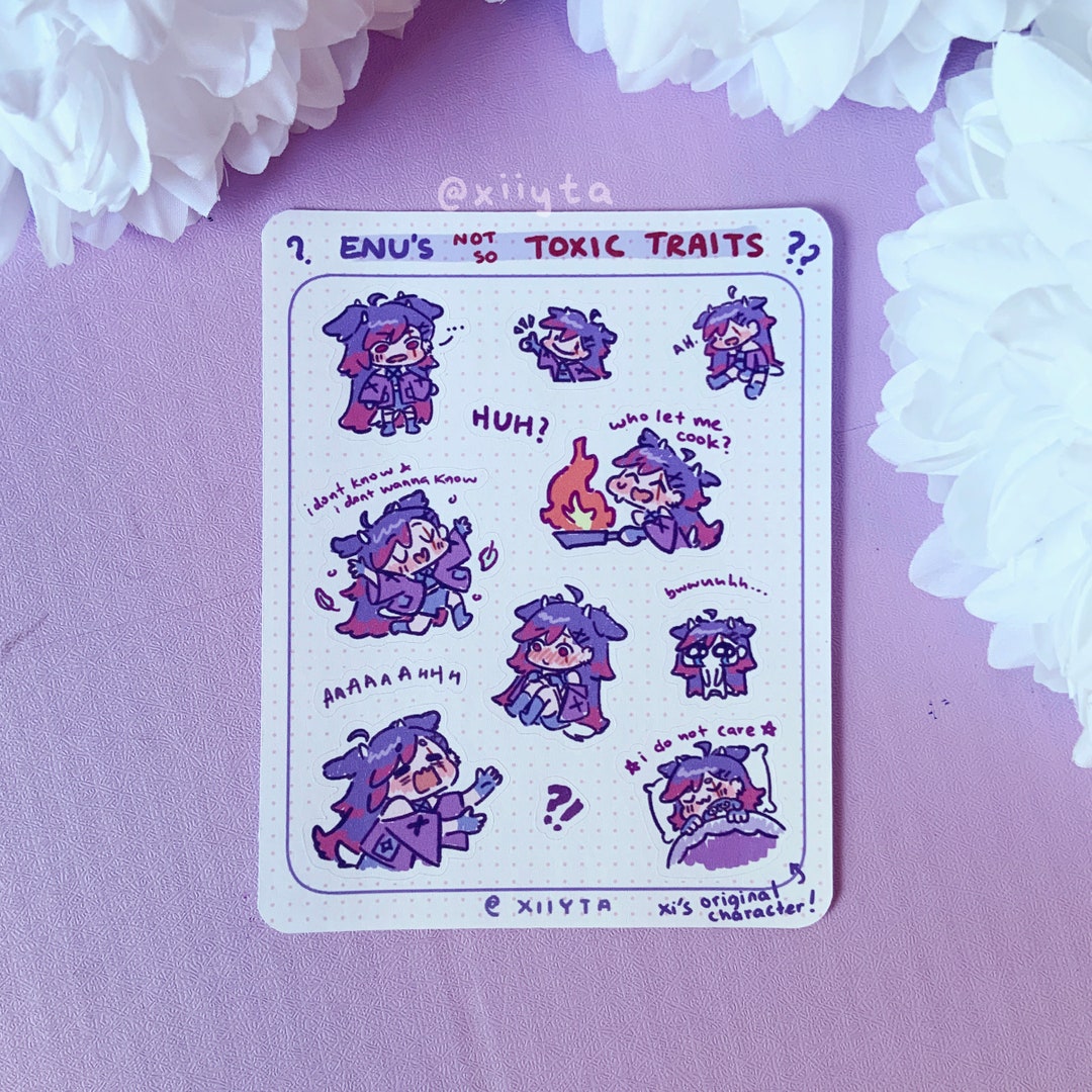 Enu's not So Toxic Traits Sticker Sheet Paper Stickers for Bullet ...