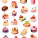 Watercolor Desserts Clipart Bundle, Watercolor PNG/JPG, Transparent ...