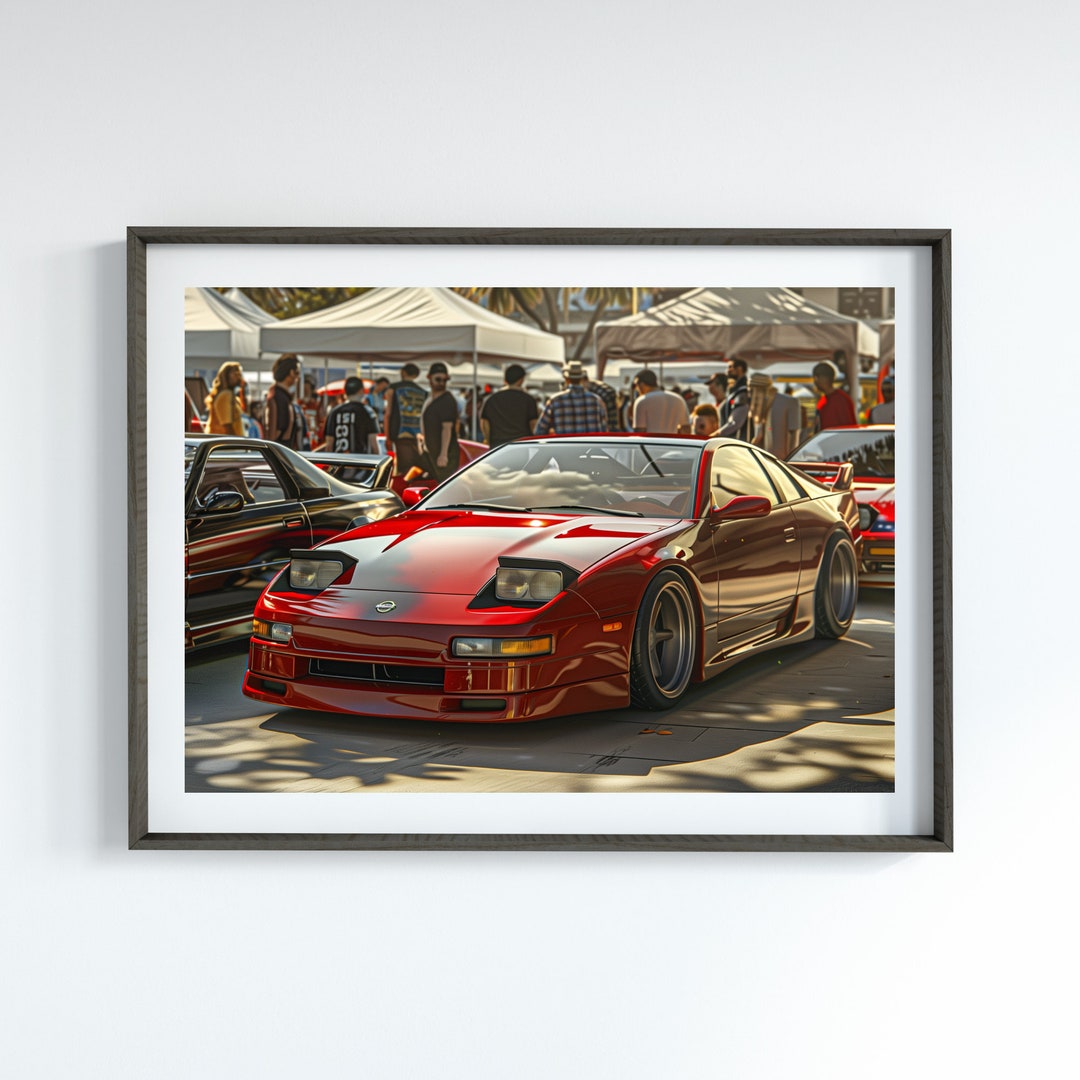 Nissan 300ZX, Car Meet Up, Comic Book Style, JDM, Automotive Gift, Car ...