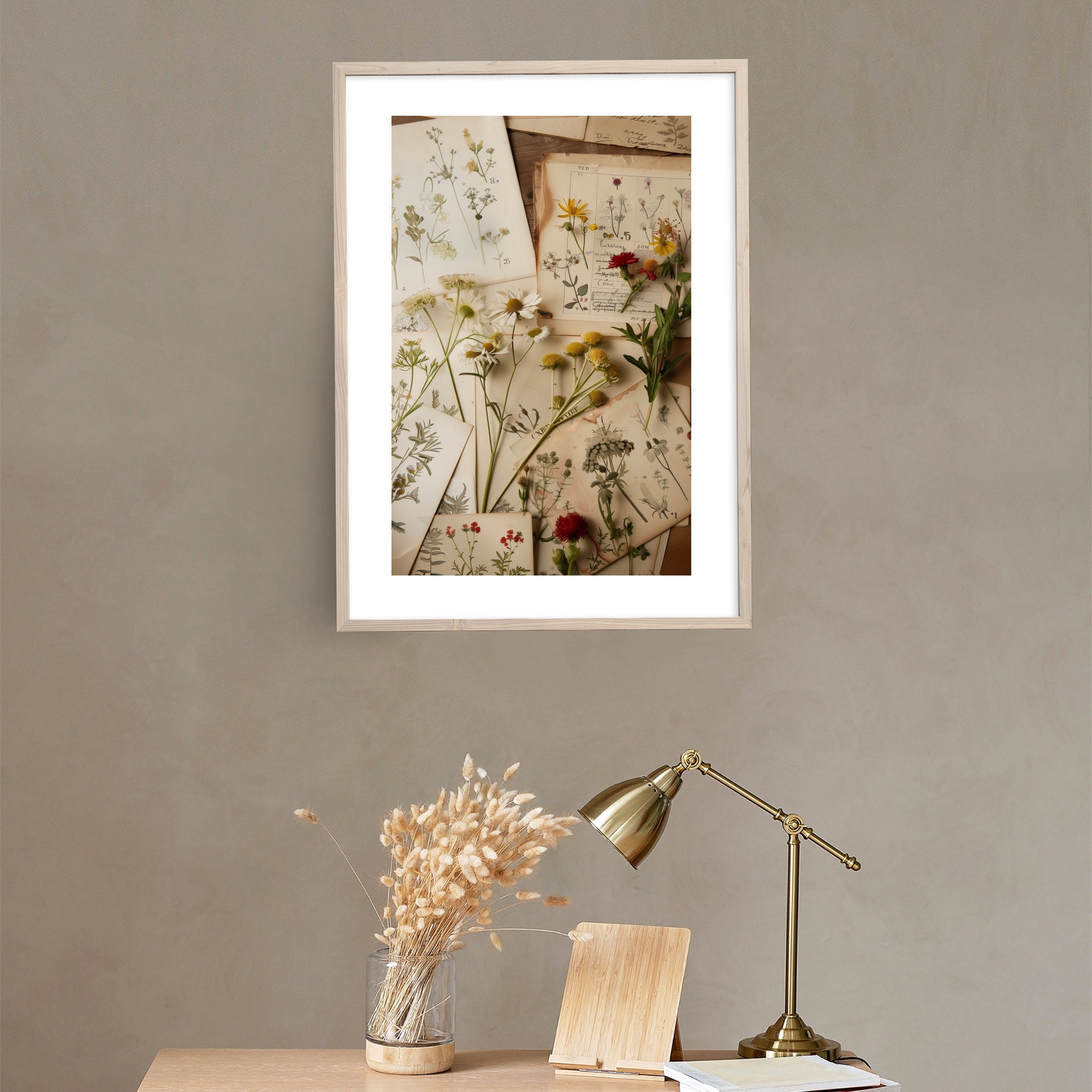 Wildflower Art Antique Botanical Print Vintage Herbarium Book for ...