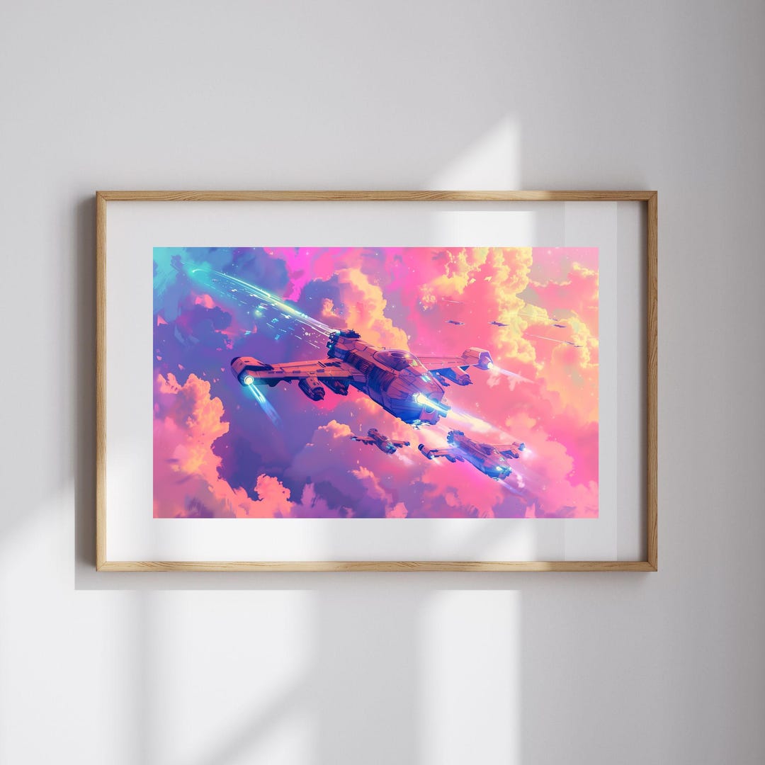 Science Fiction Artwork for Space Themed Decor Futuristic Wall Art Sci ...
