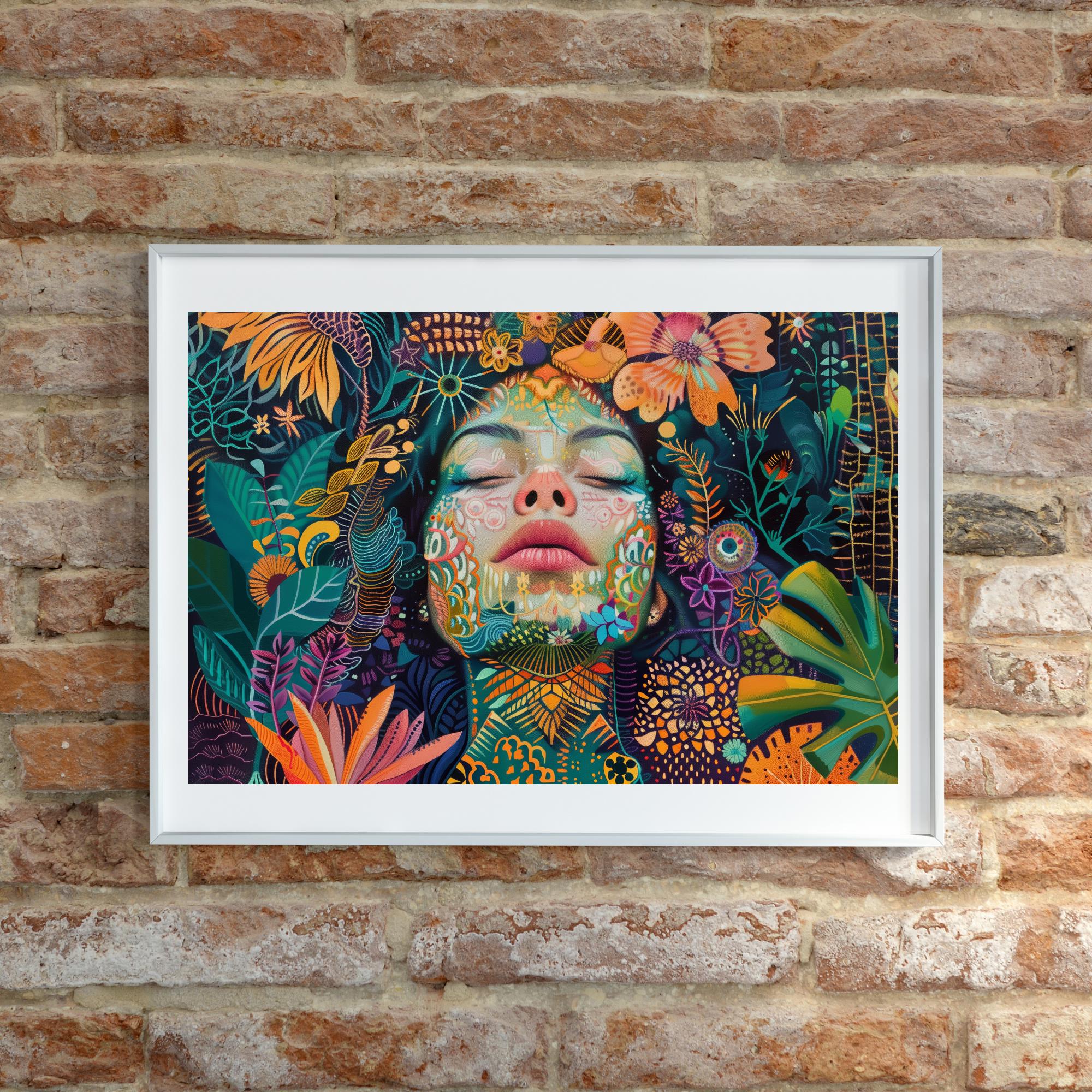 Female Portrait Maximalist Art Women's Portrait Art Unique Gift for ...