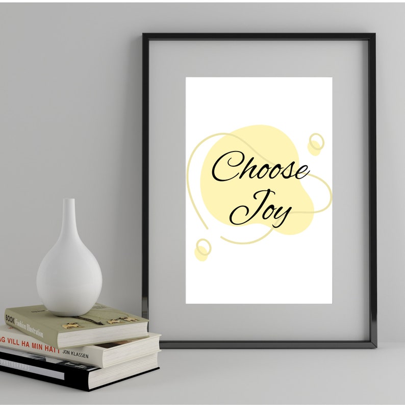 Choose Joy, Inspirational Quote, Positive Affirmation, Abstract Shape ...