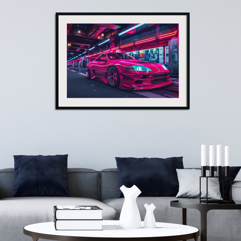 Mitsubishi 3000GT VR4, 1990s Car, Neon Streets, Cyberpunk Art, Urban ...