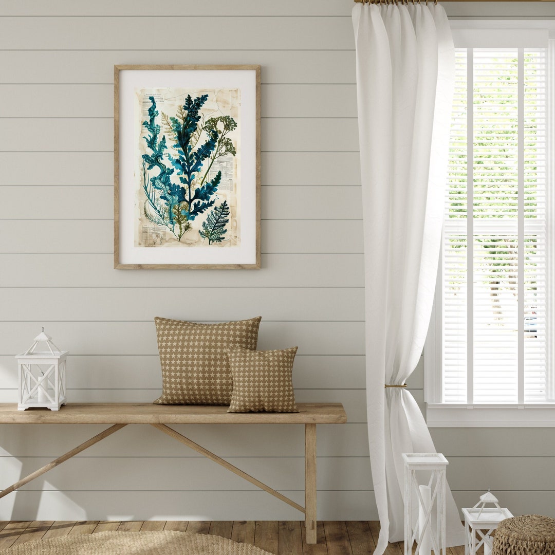 Seaweed Art for Aquatic Home Decor Ocean-inspired Wall Art for Vintage ...