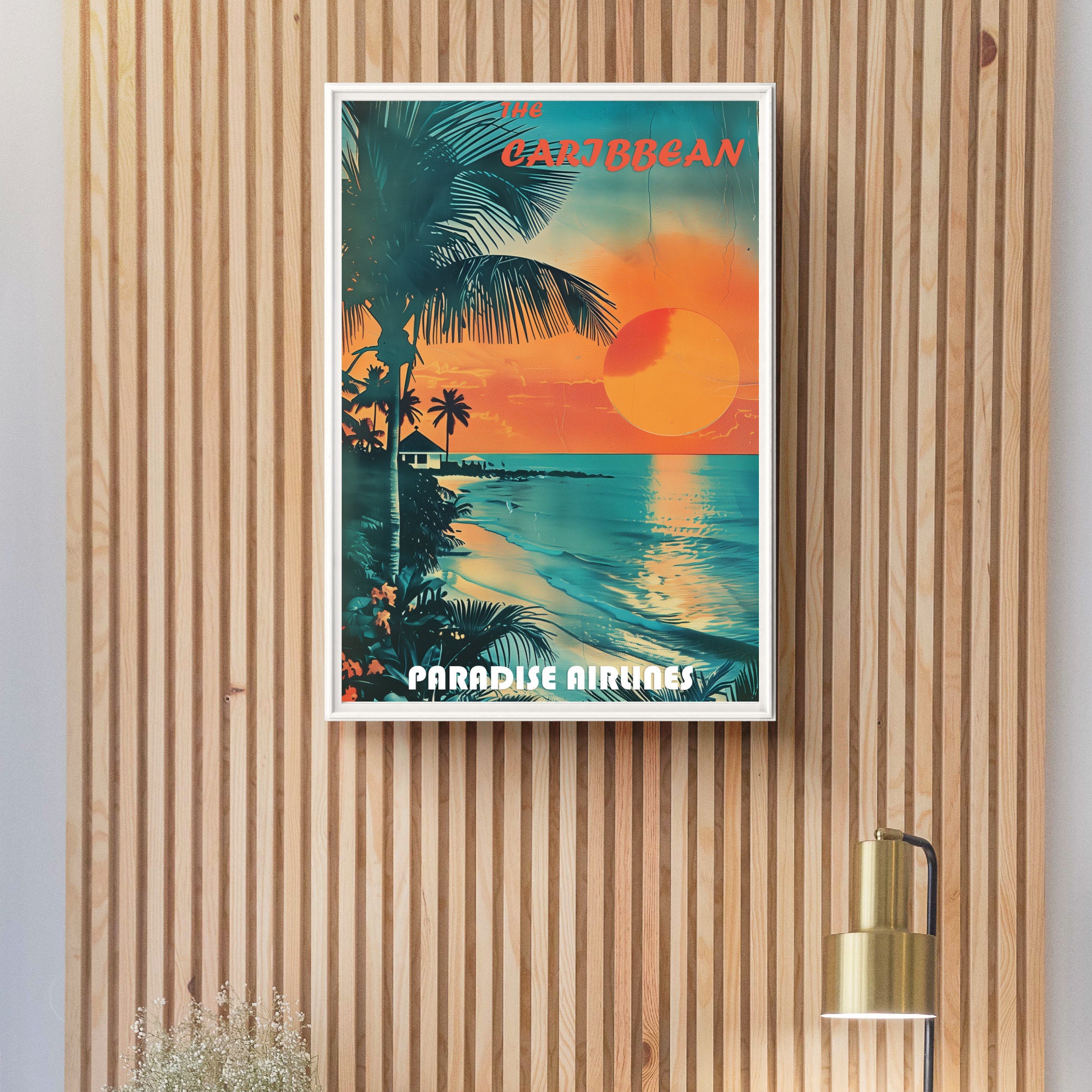 Caribbean Island Antique Travel Poster Gift for Traveler Vintage ...