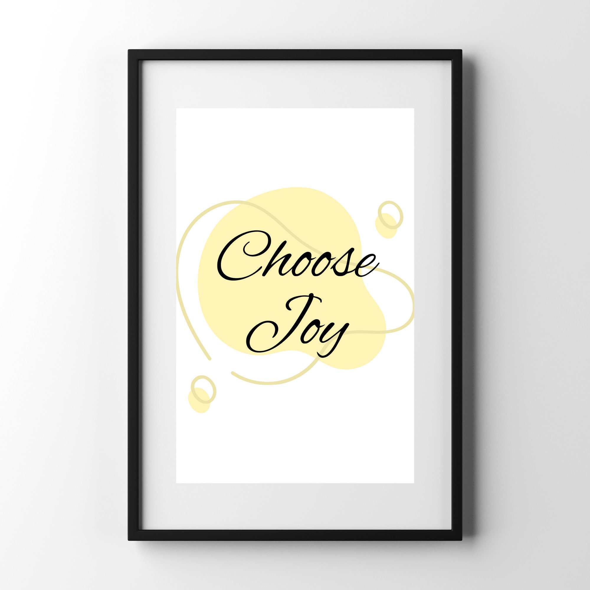 Choose Joy, Inspirational Quote, Positive Affirmation, Abstract Shape ...