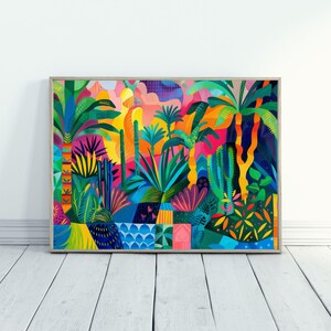 Abstract Jungle Art Gift for Nature Lover Colorful Abstract Print Bold ...
