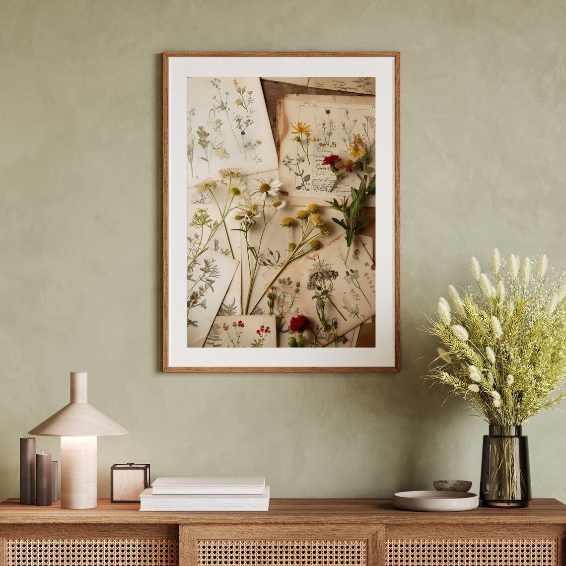 Wildflower Art Antique Botanical Print Vintage Herbarium Book for ...