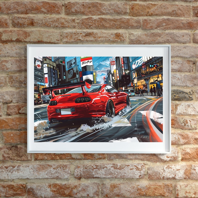 Toyota Supra Mk4, Japanese Drift Car, Shibuya Crossing, Comic Book ...
