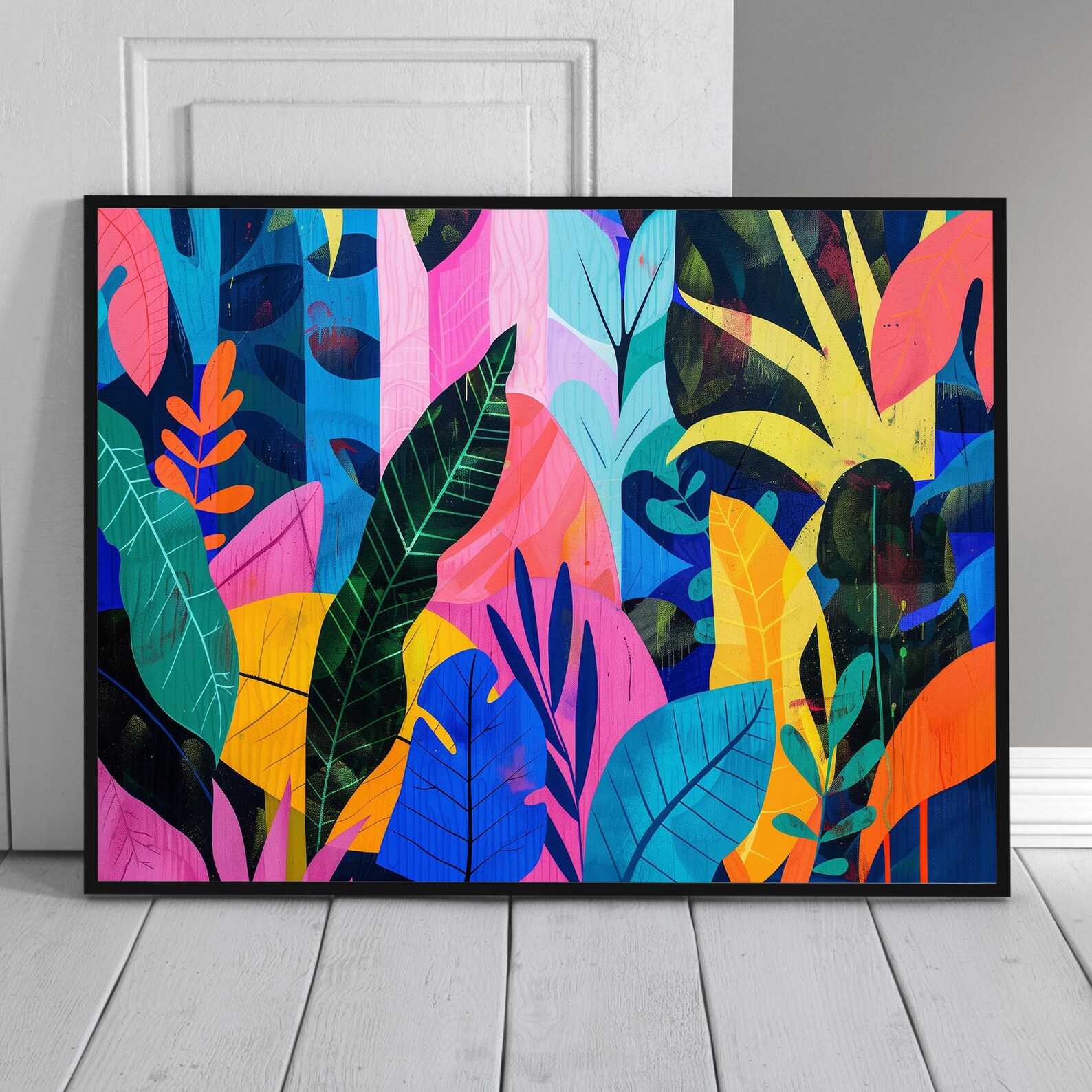 Abstract Jungle Art Gift for Nature Lover Colorful Abstract Print Bold ...