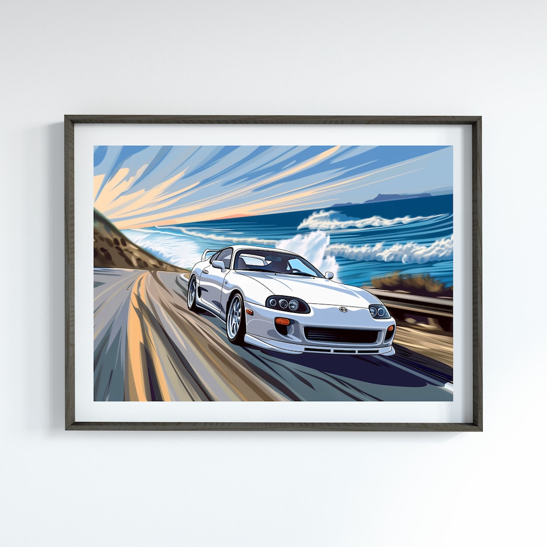 Toyota Supra MK4 JDM Poster for Garage Art Motorsports Gift for Car ...