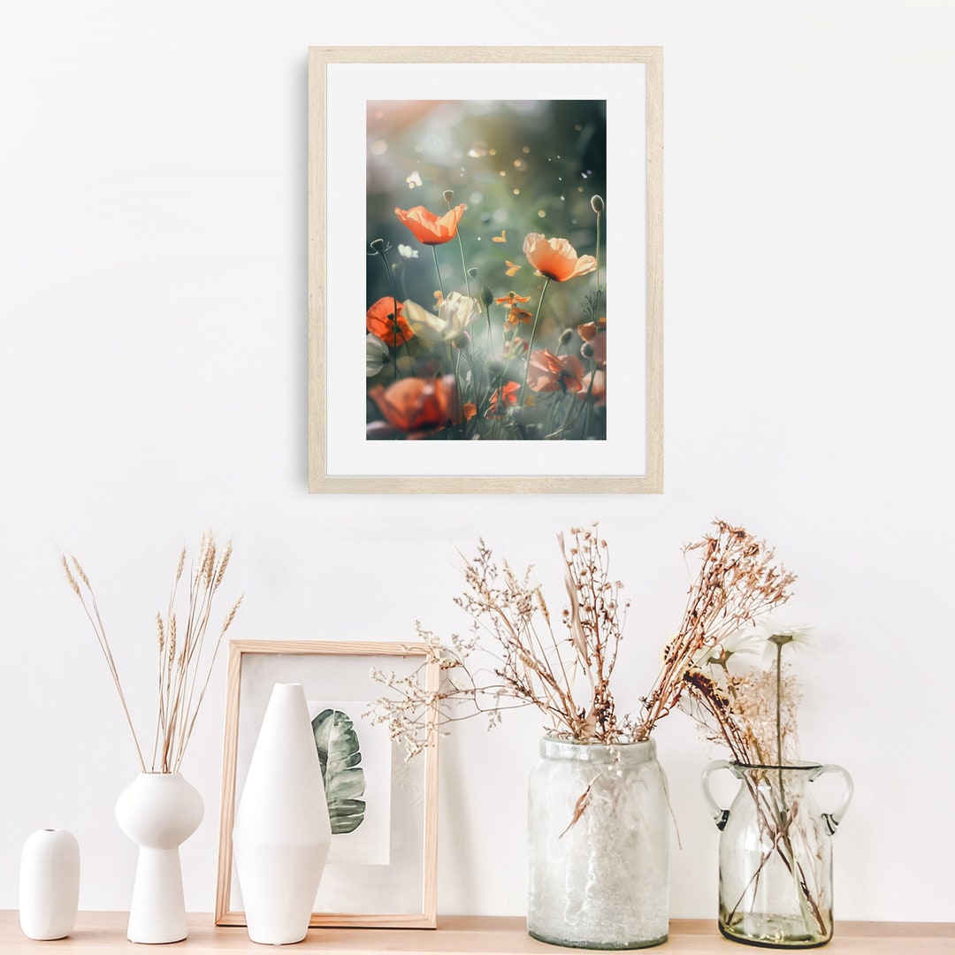 Wildflower Wall Art Whimsical Nature Art Gift for Nature Lover ...