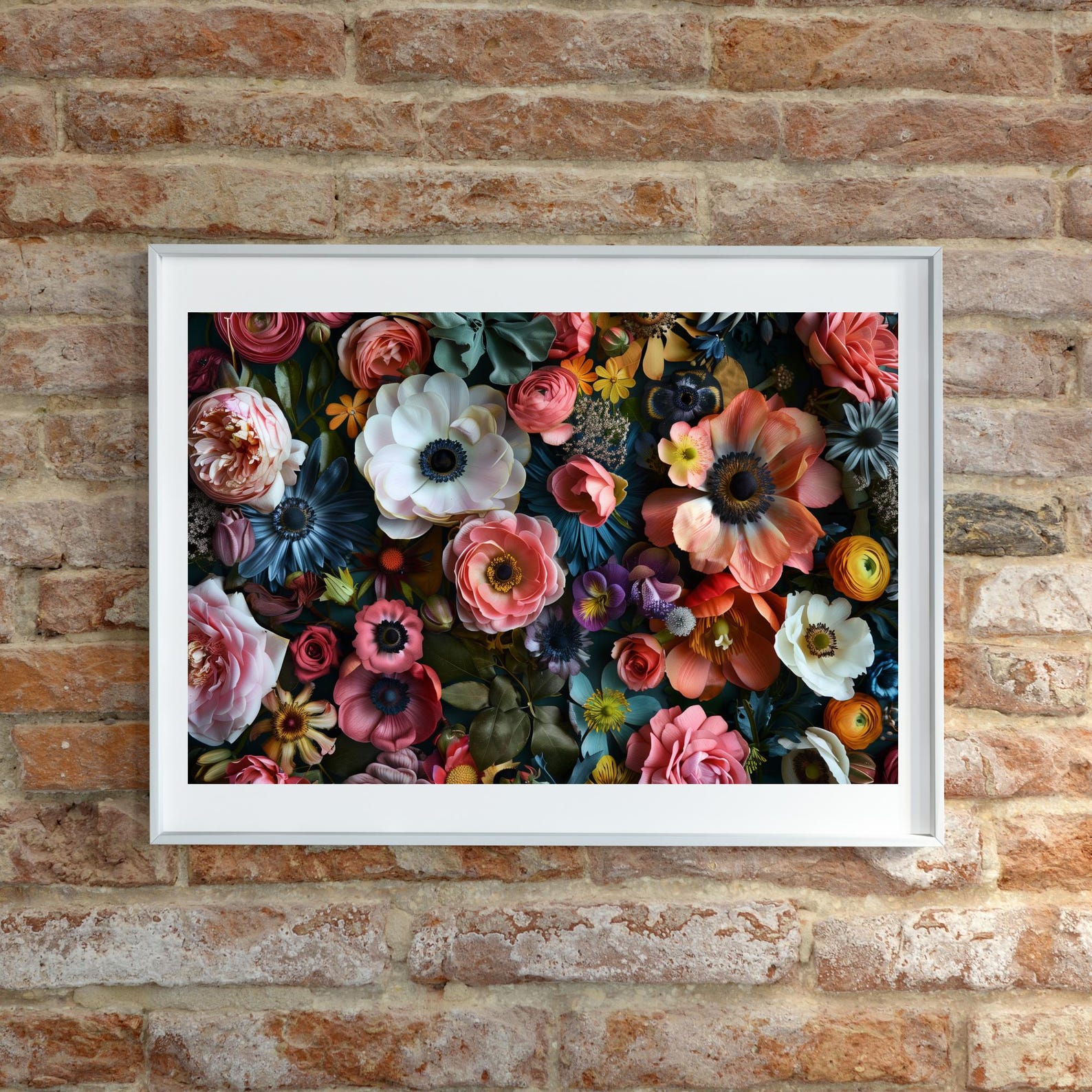 Colorful Floral Wall Art Gift for Flower Lover Colorful Flower Print ...