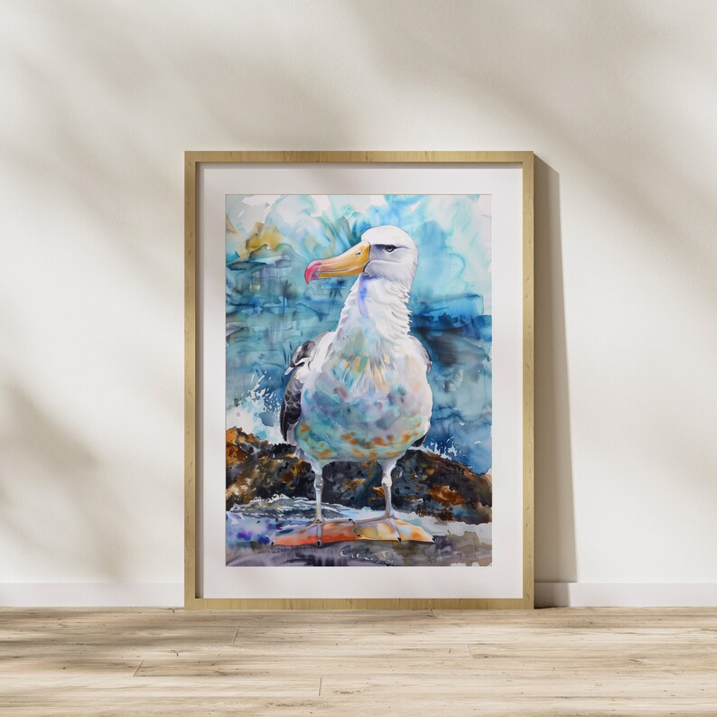 Albatross Watercolor Bird Print of Audubon Bird of America Nature ...