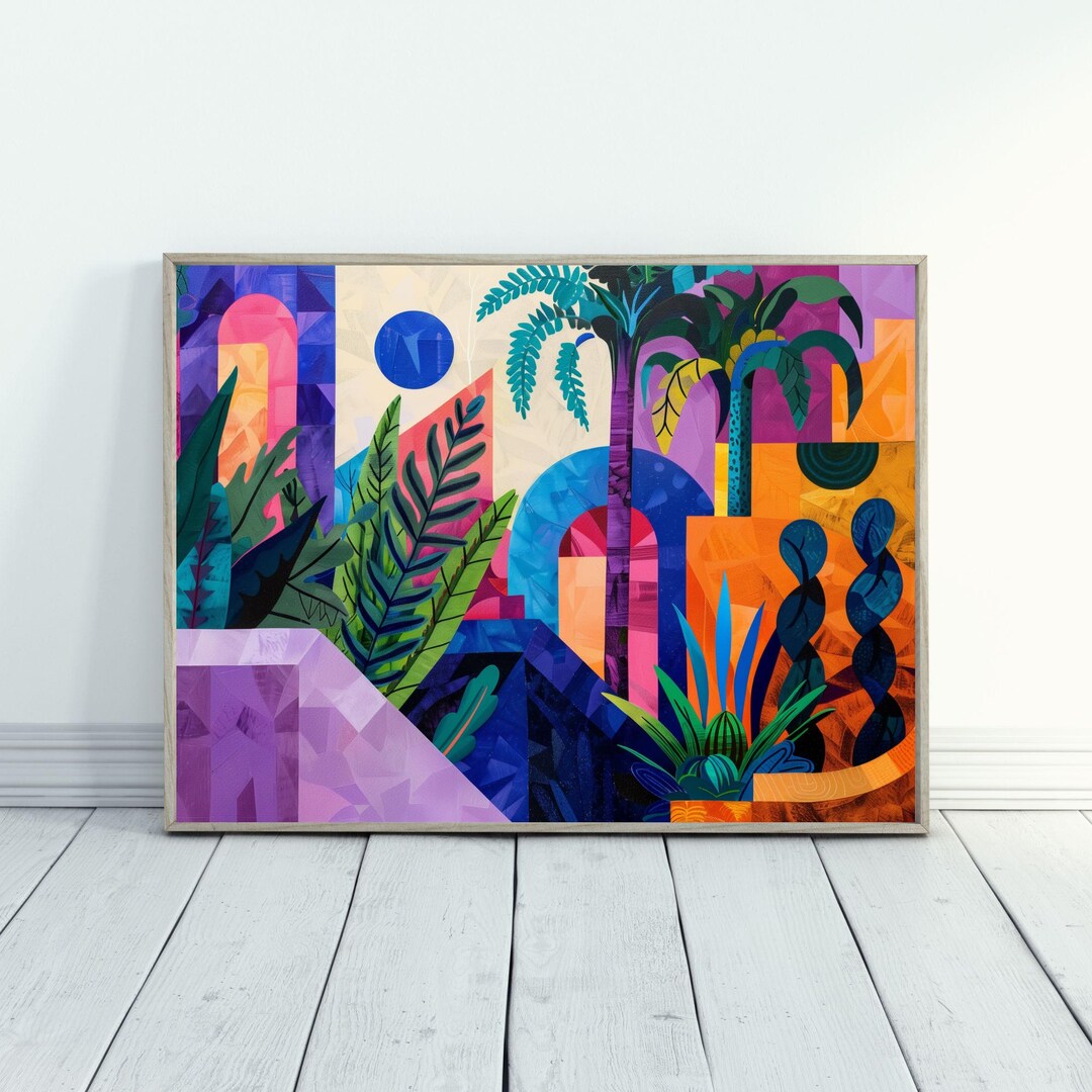 Abstract Jungle Art Gift for Nature Lover Colorful Abstract Print Bold ...