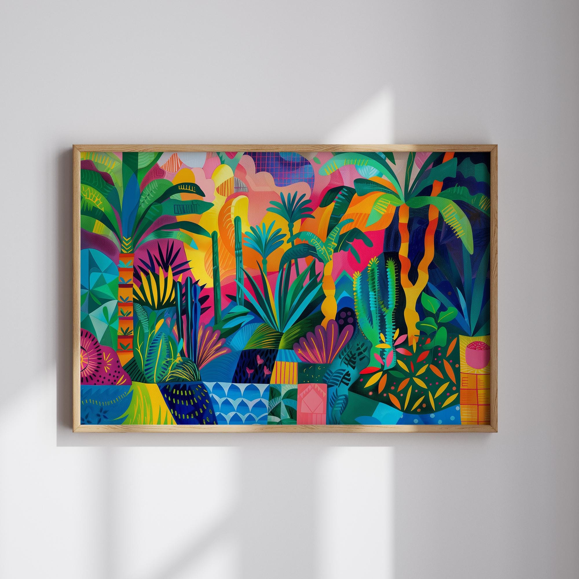 Abstract Jungle Art Gift for Nature Lover Colorful Abstract Print Bold ...