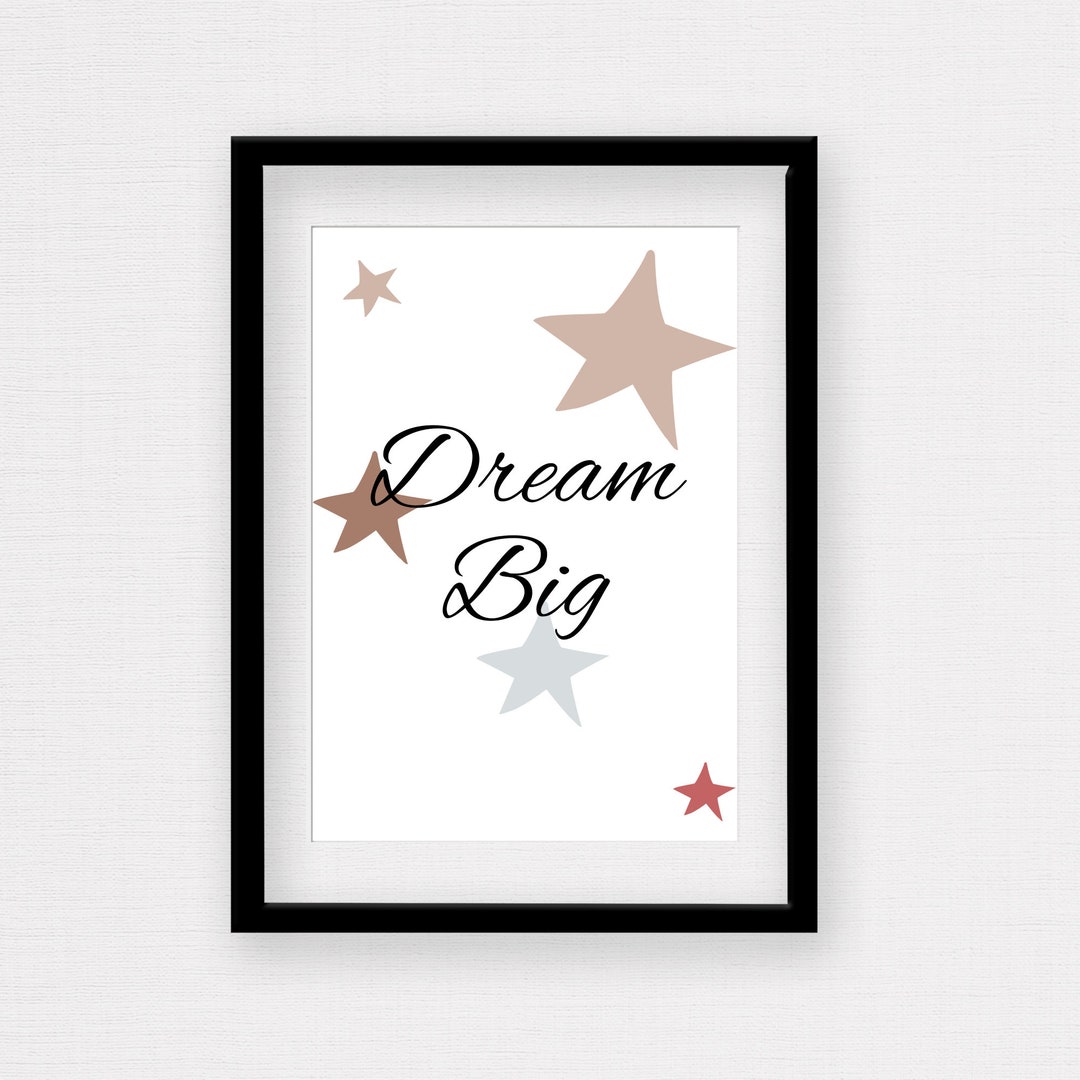 Dream Big, Inspirational Quote, Positive Affirmation, Stars ...