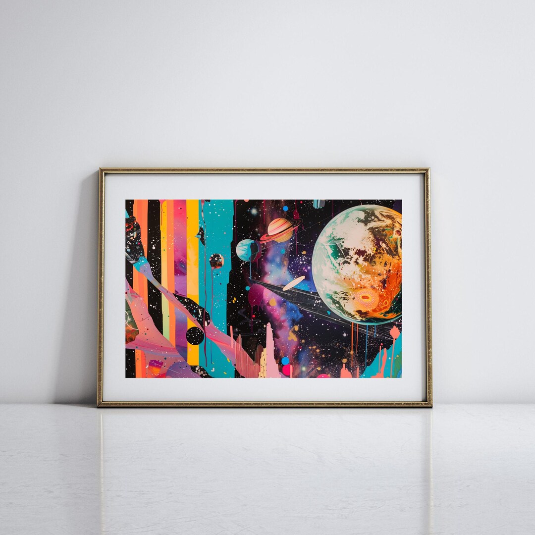 Planetary Art Comsic Wall Decor for Space Lover Gift Galaxy Artwork for ...