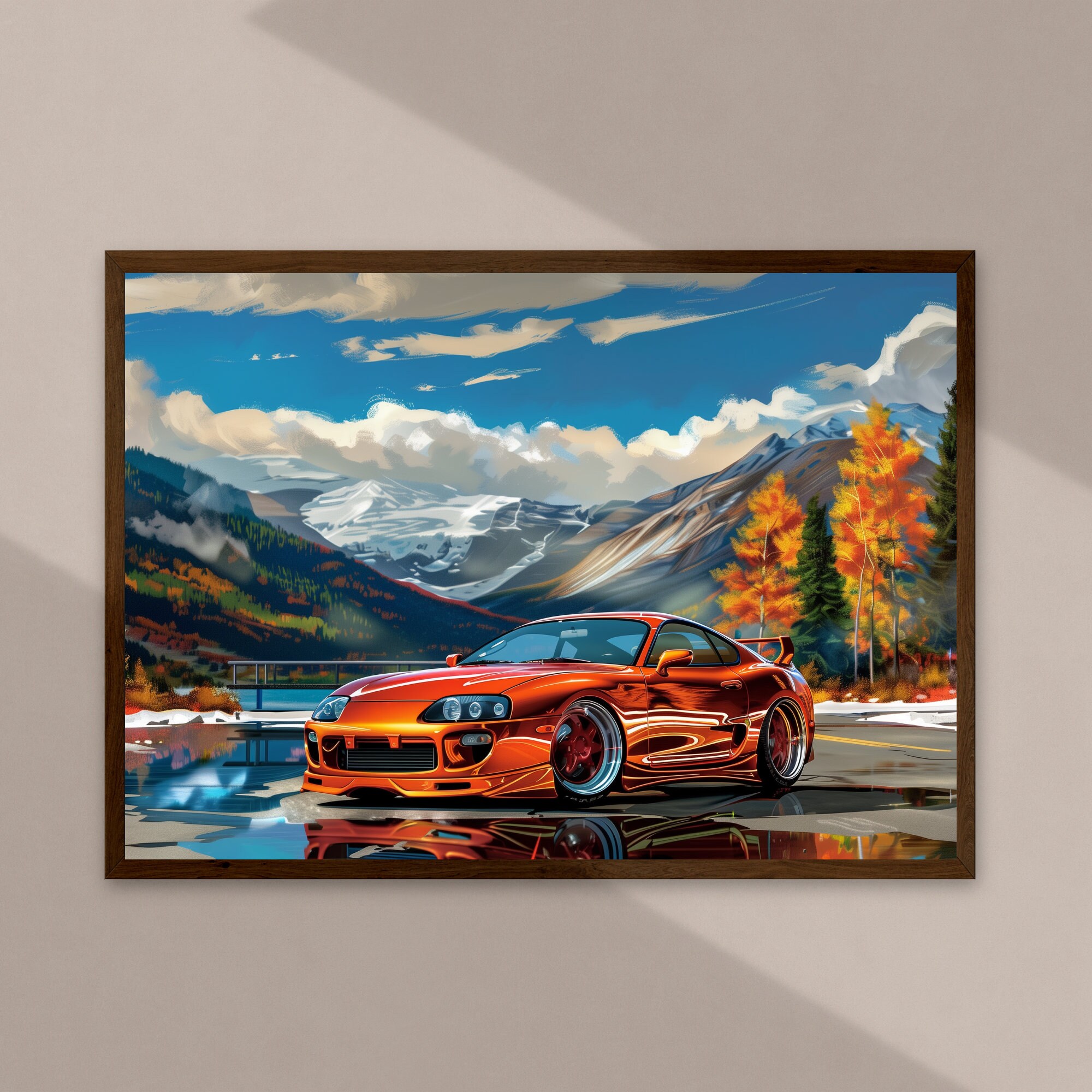 Toyota Supra MK4 JDM Poster for Garage Art Motorsports Gift for Car ...