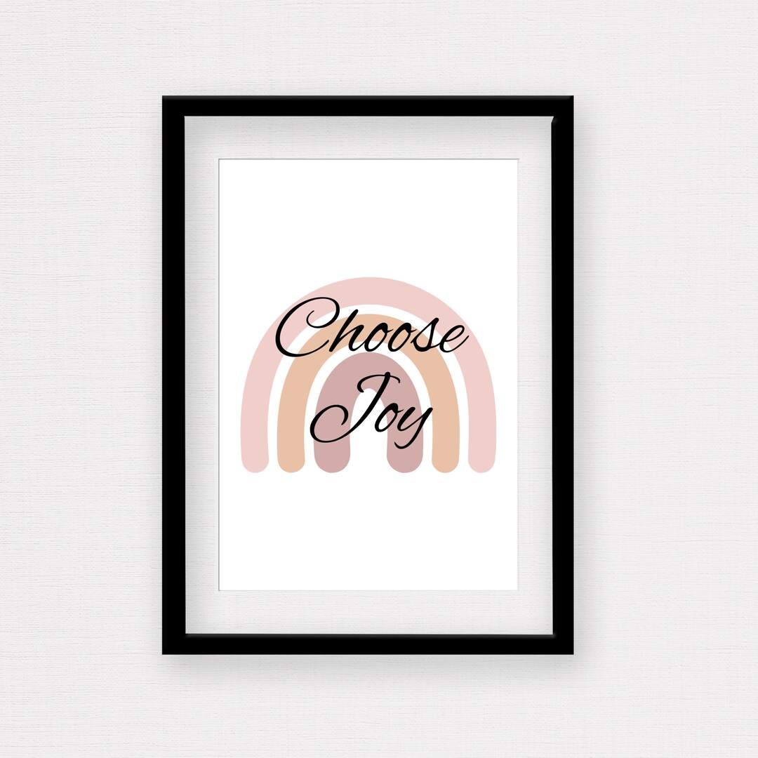 Choose Joy Wall Art for Teen Positive Affirmation Poster for Office ...