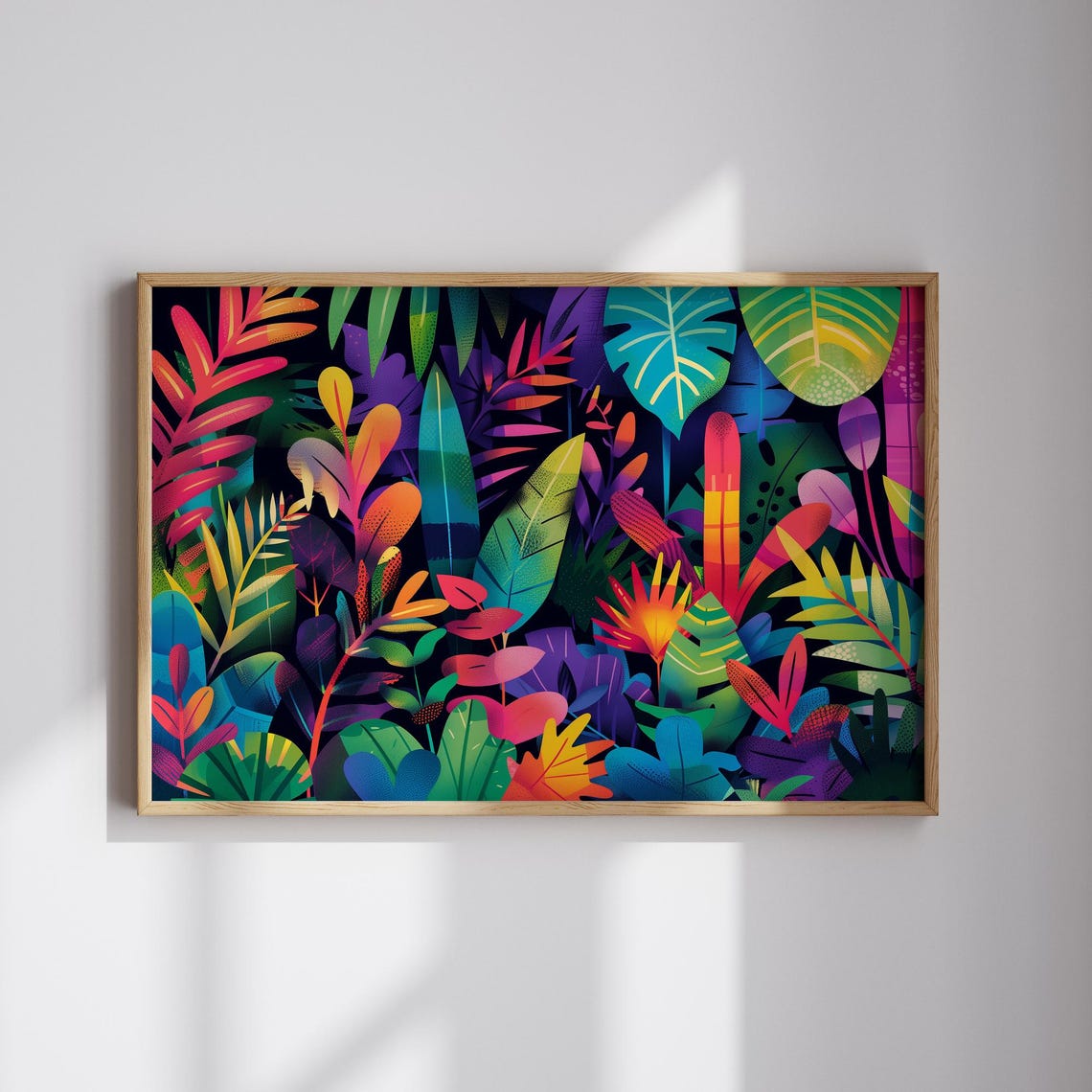 Abstract Jungle Art Gift for Nature Lover Colorful Abstract Print Bold ...