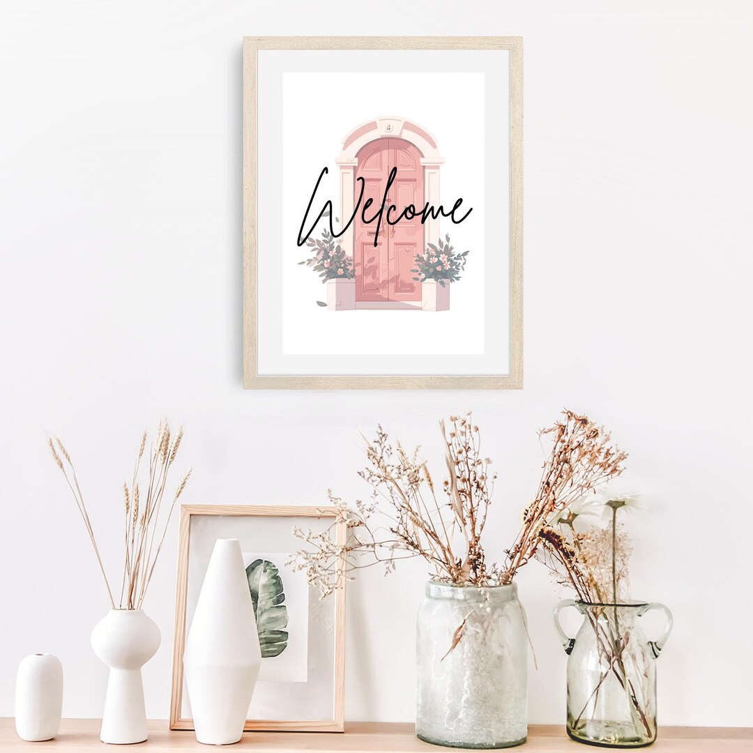 Welcome Wall Art for Foyer Decor Front Door Art Home Entrance Sign ...