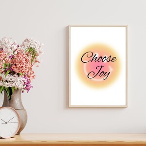 Choose Joy Wall Art for Teen Positive Affirmation Poster for Office ...