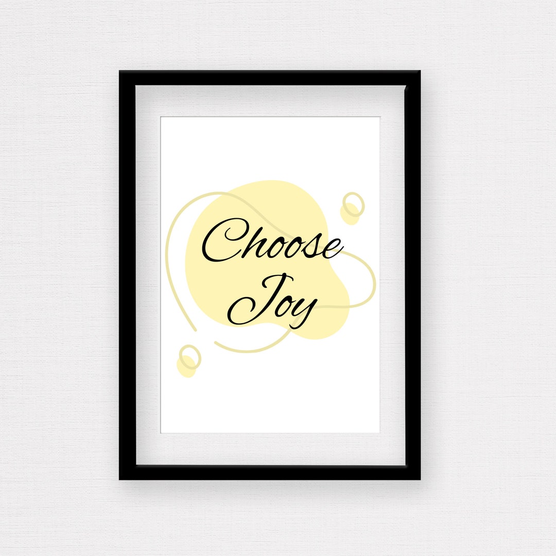 Choose Joy Wall Art Positive Affirmation Poster for Office ...