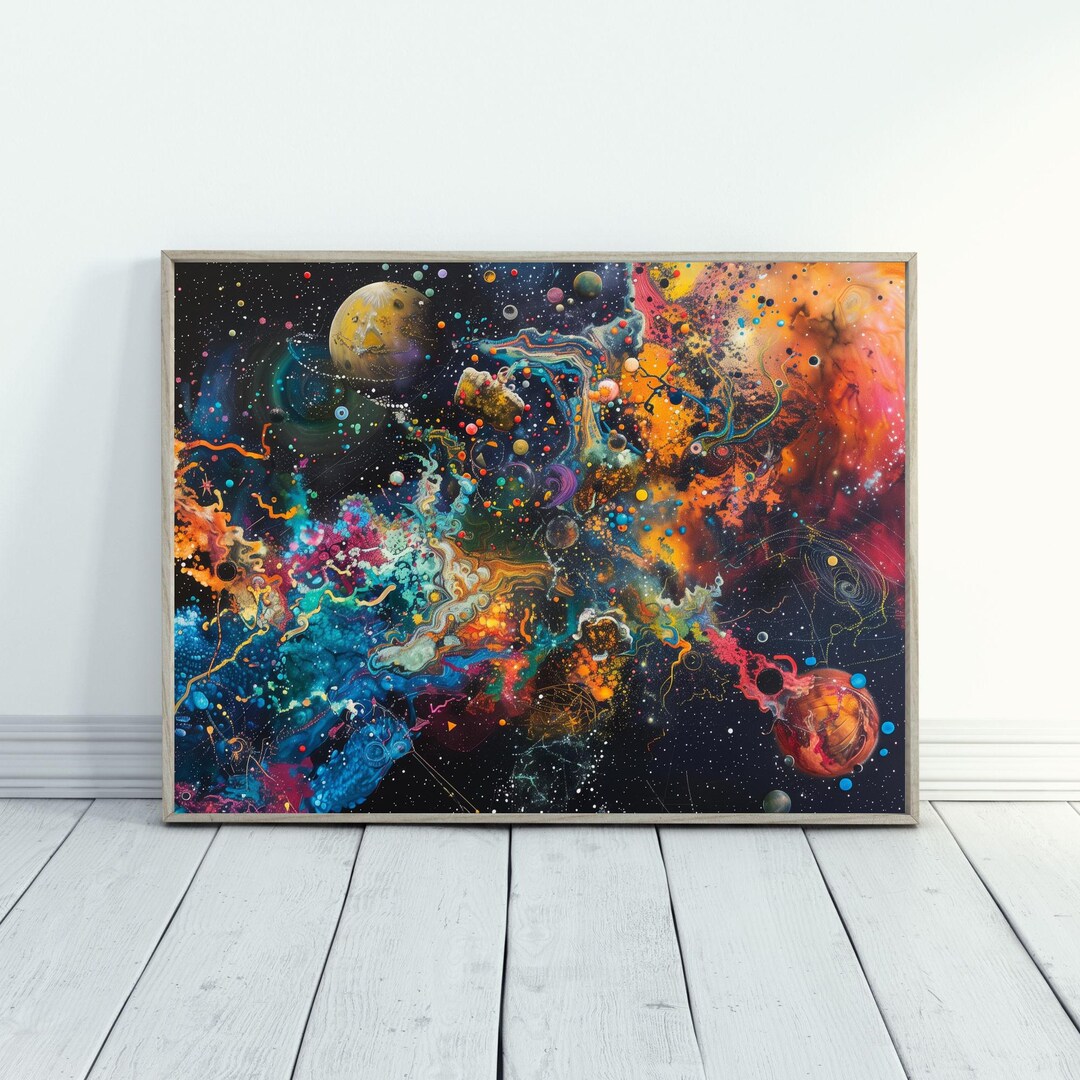 Planetary Art Comsic Wall Decor for Space Lover Gift Galaxy Artwork for ...