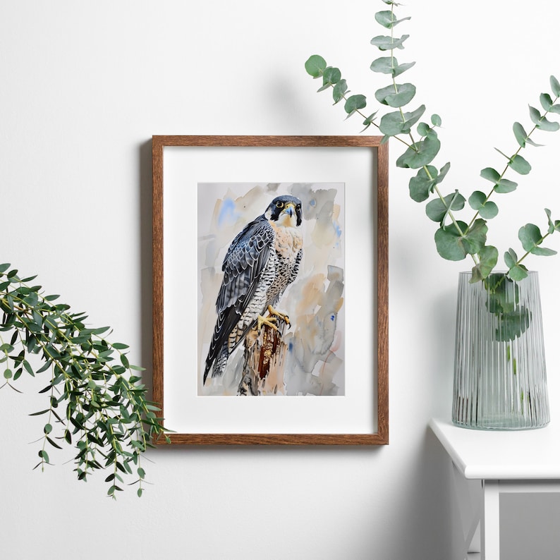 Peregrine Falcon, Watercolor Painting, Wildlife Enthusiasts, Audubon ...