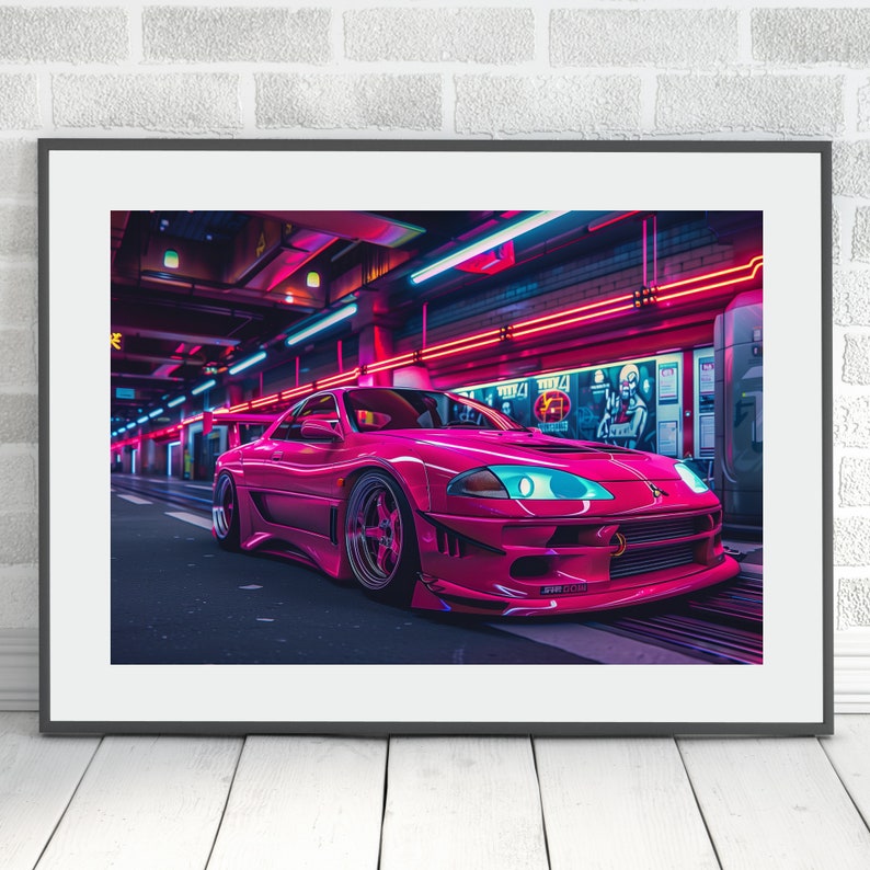 Mitsubishi 3000GT VR4, 1990s Car, Neon Streets, Cyberpunk Art, Urban ...