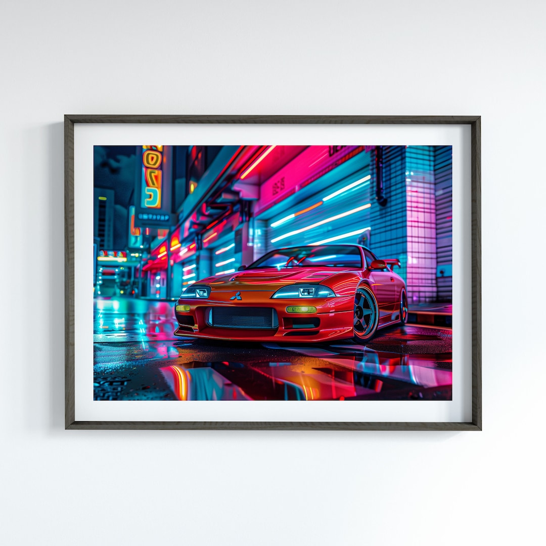 Mitsubishi 3000GT VR4, 1990s Car, Neon Streets, Cyberpunk Art, Urban ...