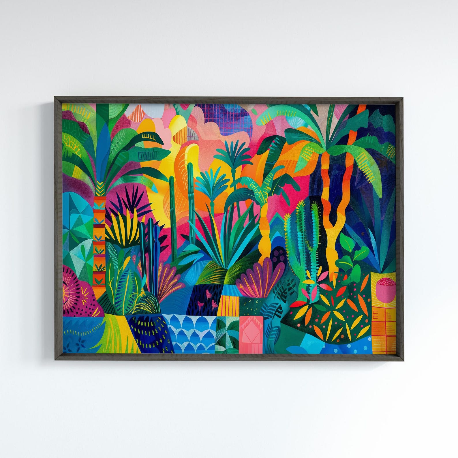 Abstract Jungle Art Gift for Nature Lover Colorful Abstract Print Bold ...