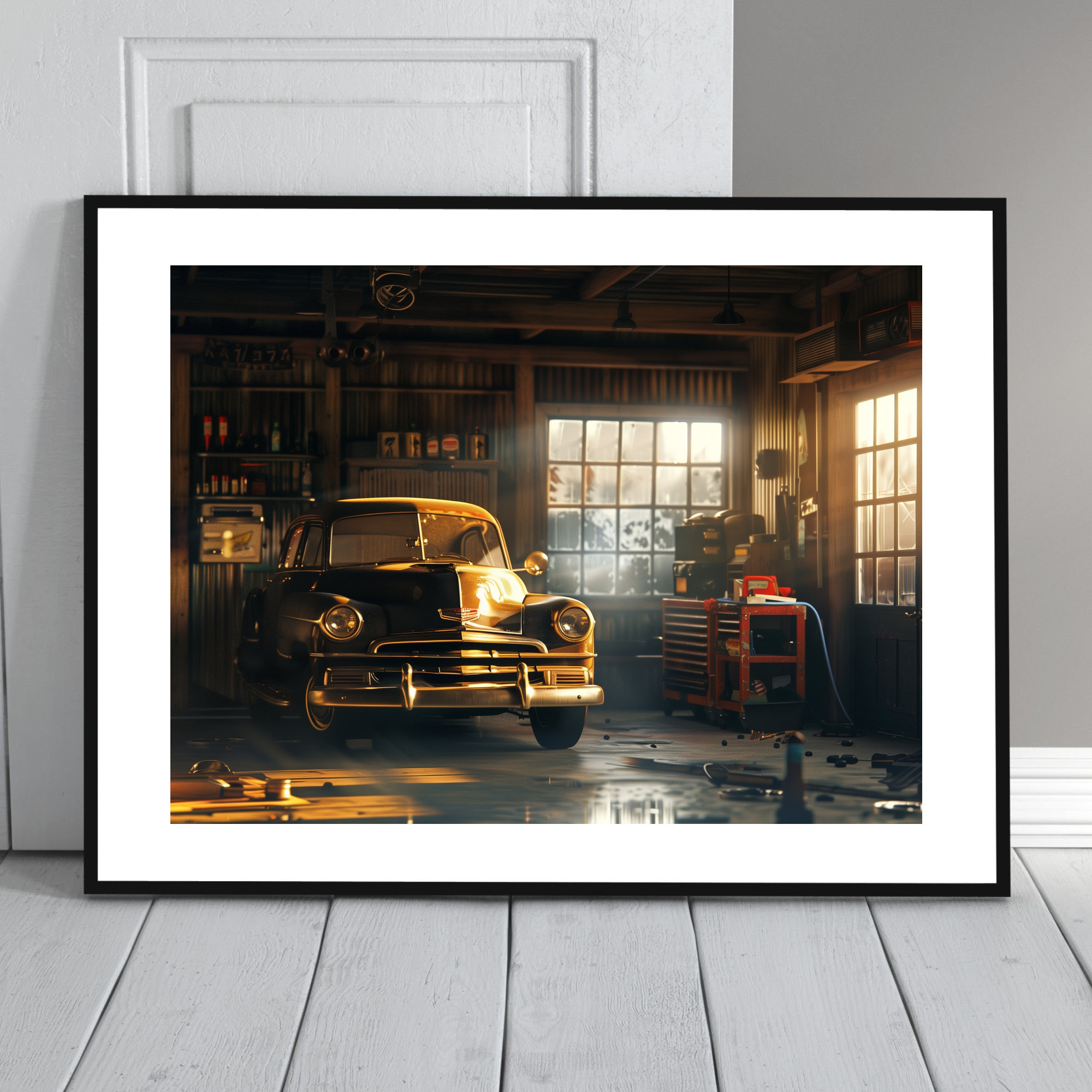 Vintage Classic Car Garage Wall Art Retro Car Print for Car Lover Gift ...