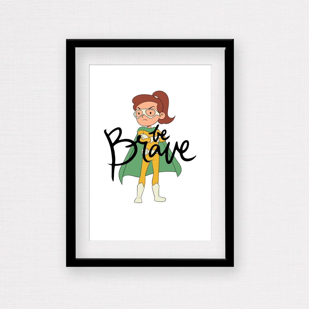 Be Brave Positive Affirmation Poster for Children's Room Decor ...