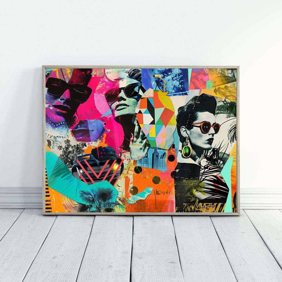 Female Portrait Maximalist Art Women's Portrait Art Unique Gift for ...