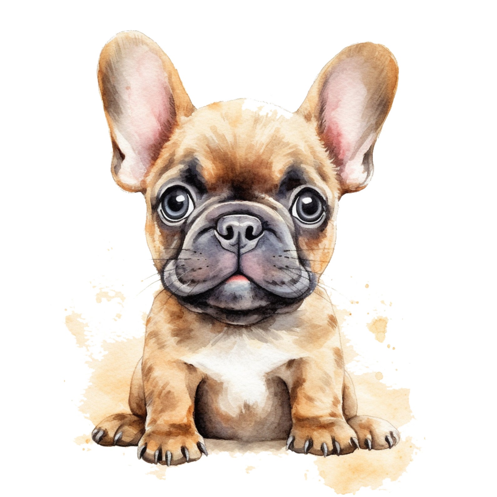 French Bulldog Puppy Clip Art, High Quality Images, Digital Download ...