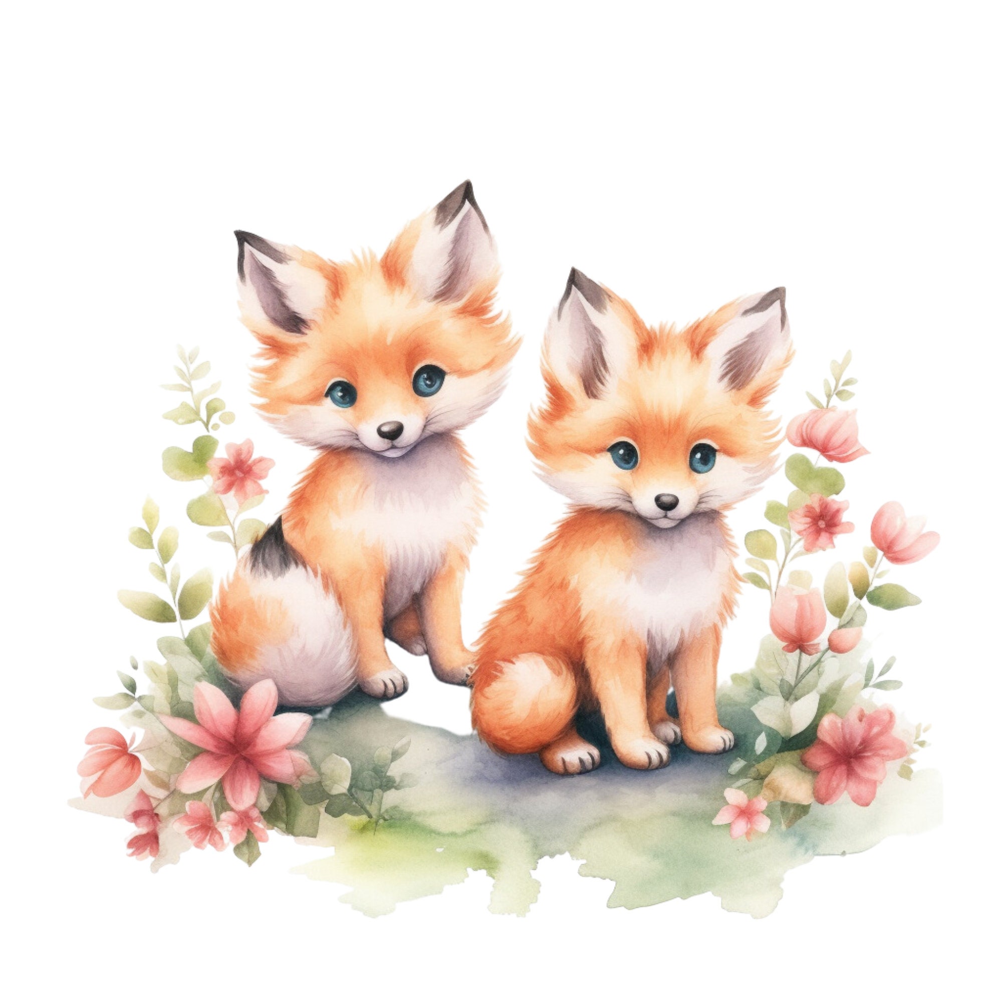 Cute Fox Clip Art, 14 High Quality Images, Digital Download, Digital ...