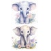 Baby Elephant Clip Art High Resolution Images Digital - Etsy