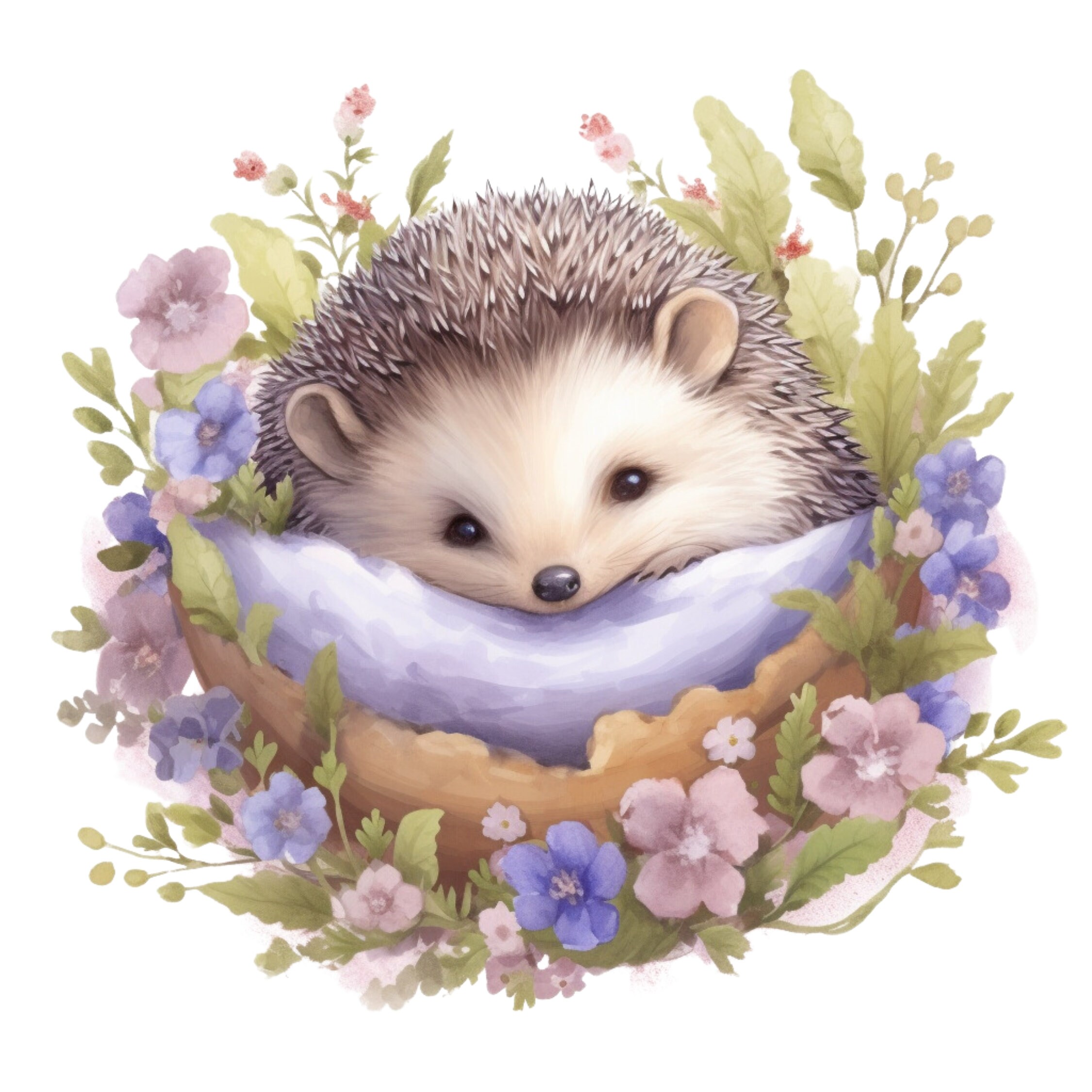 Baby Hedgehog Clip Art Version II, 26 High Quality Images, Digital ...